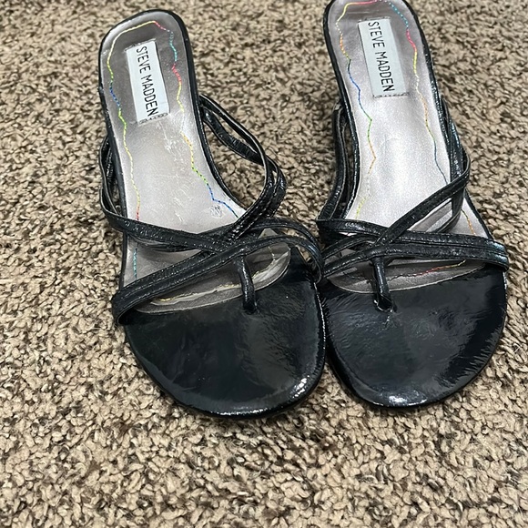 Steve Madden | Shoes | Steve Madden Black Heels Never Worn Sticker ...